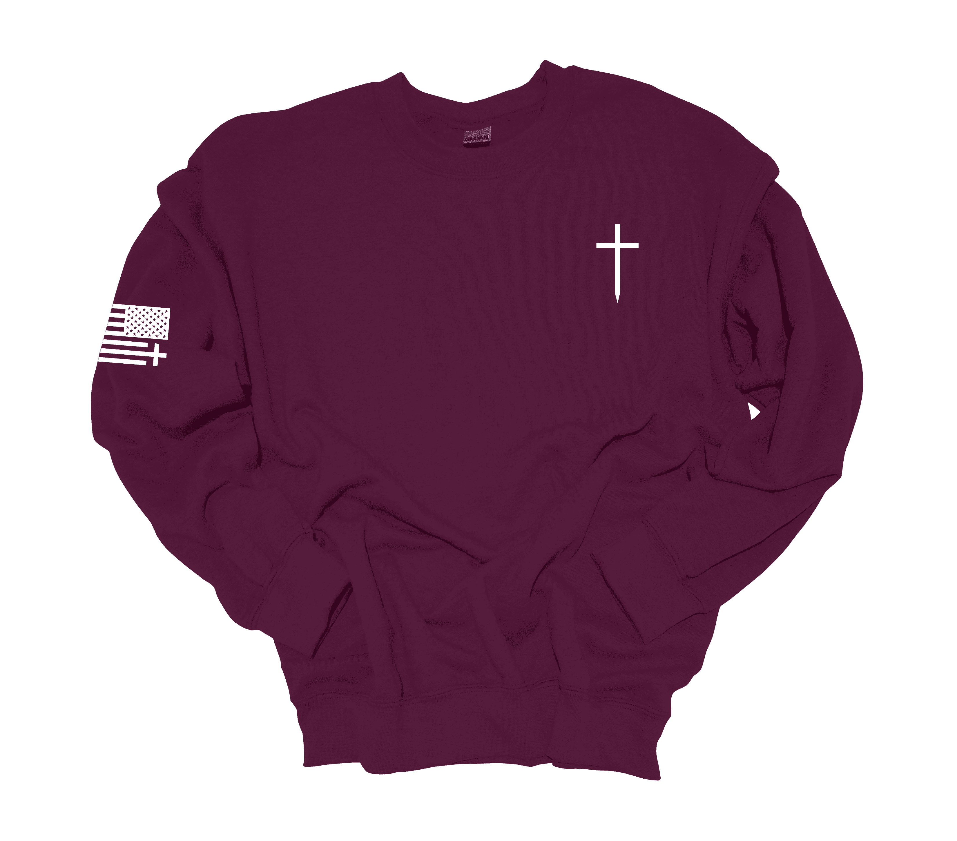 Trenz Shirt Comapny Christian Shirt Faith Cross Crest American Flag ...