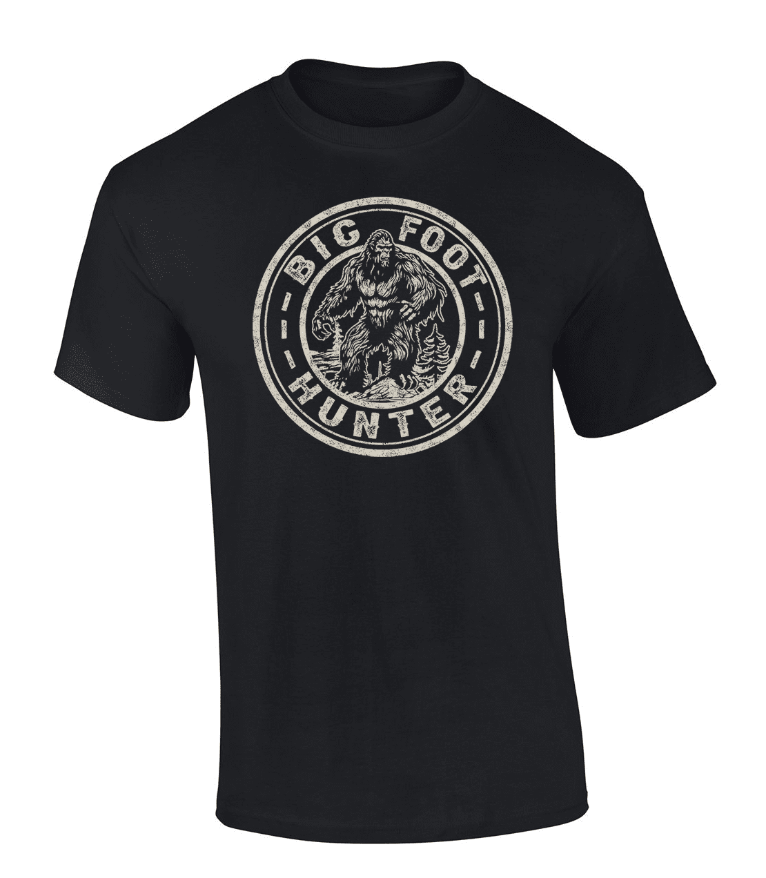 Trenz Shirt Company Bigfoot Hunter Sasquatch Circular Design Mens Short ...
