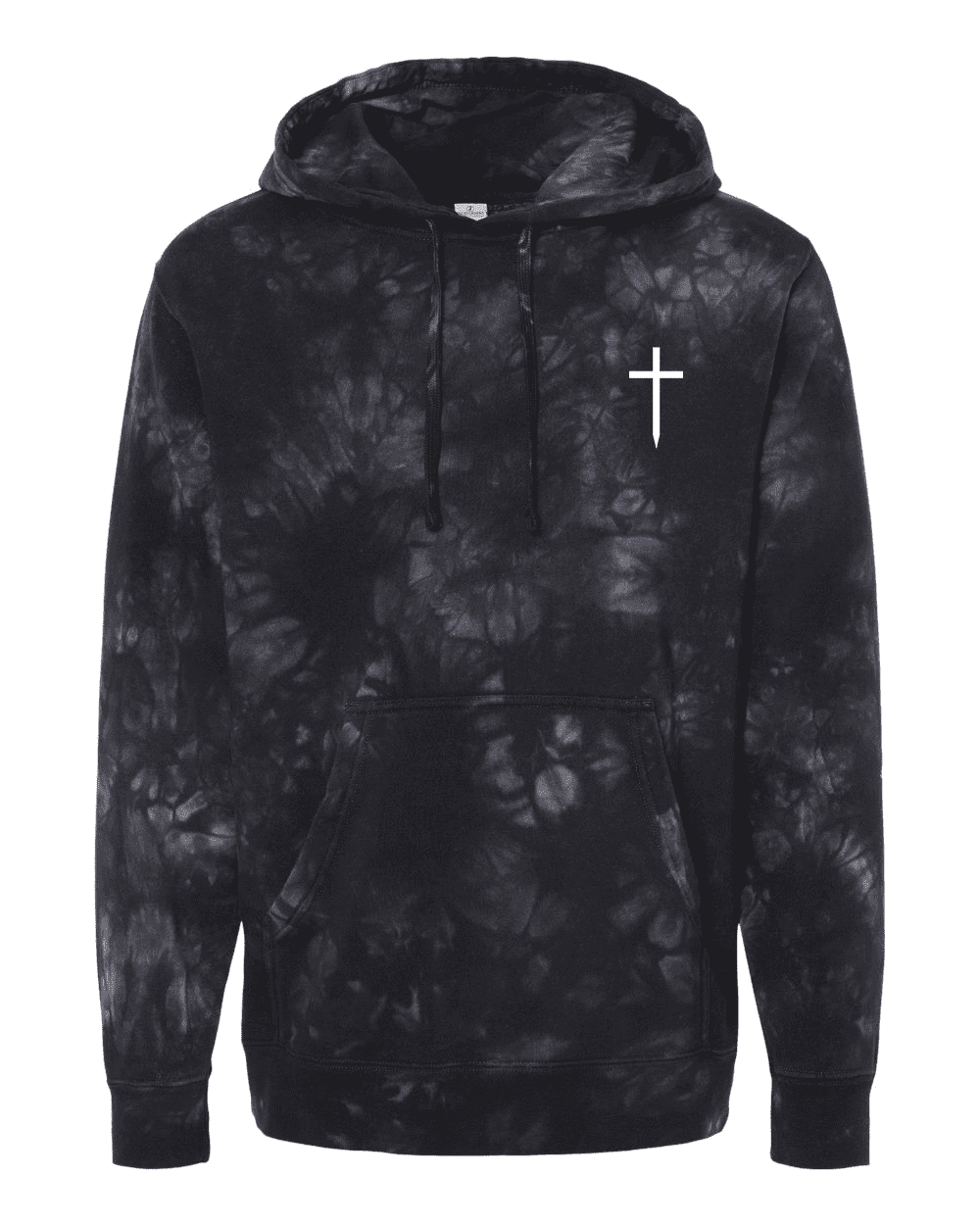 Trenz Shirt Company Christian Shirt Faith Cross Crest Tie-Dye Hoodie ...