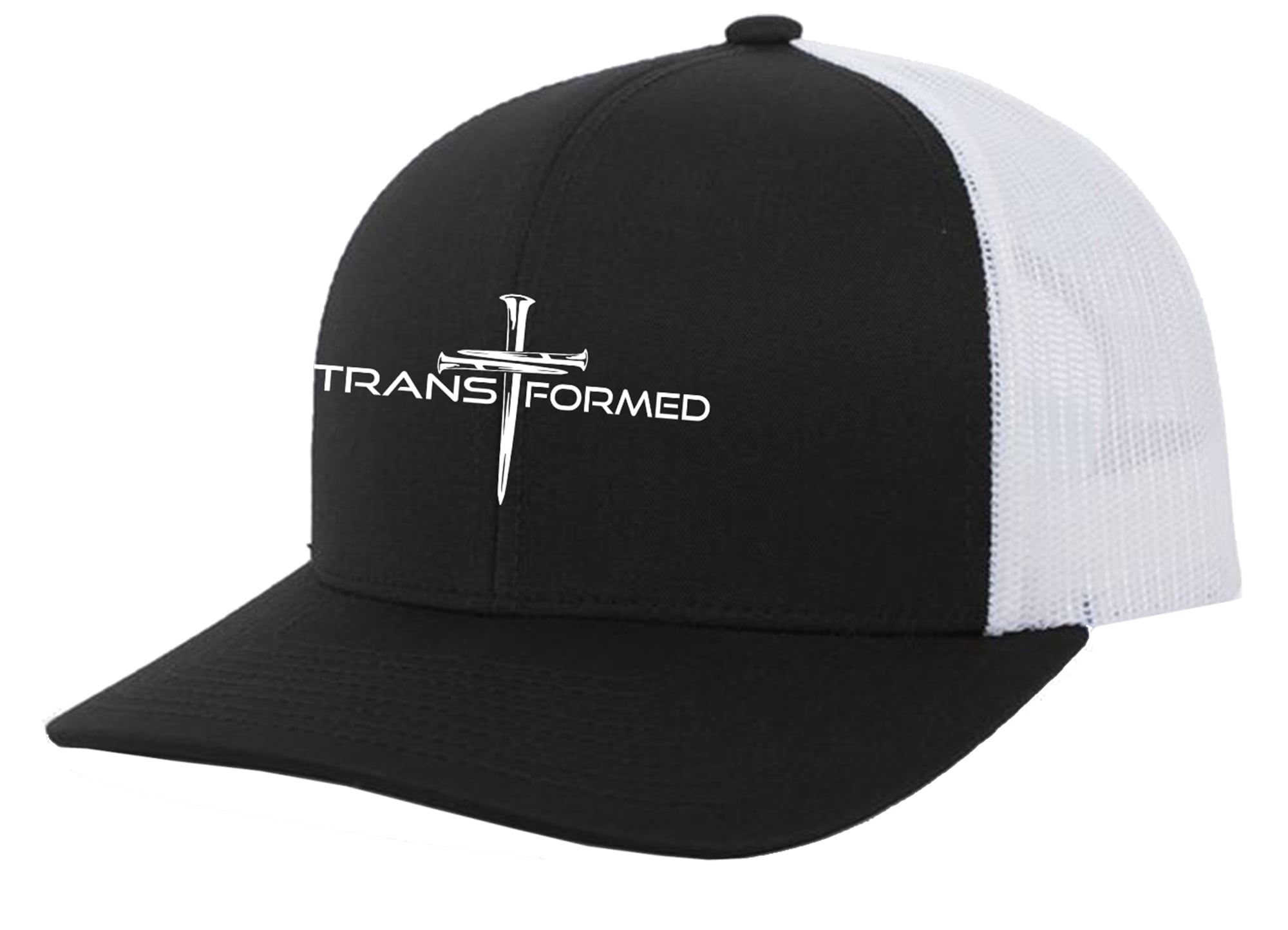 Trenz Shirt Company Christian Transformed Cross Embroidered Mens ...