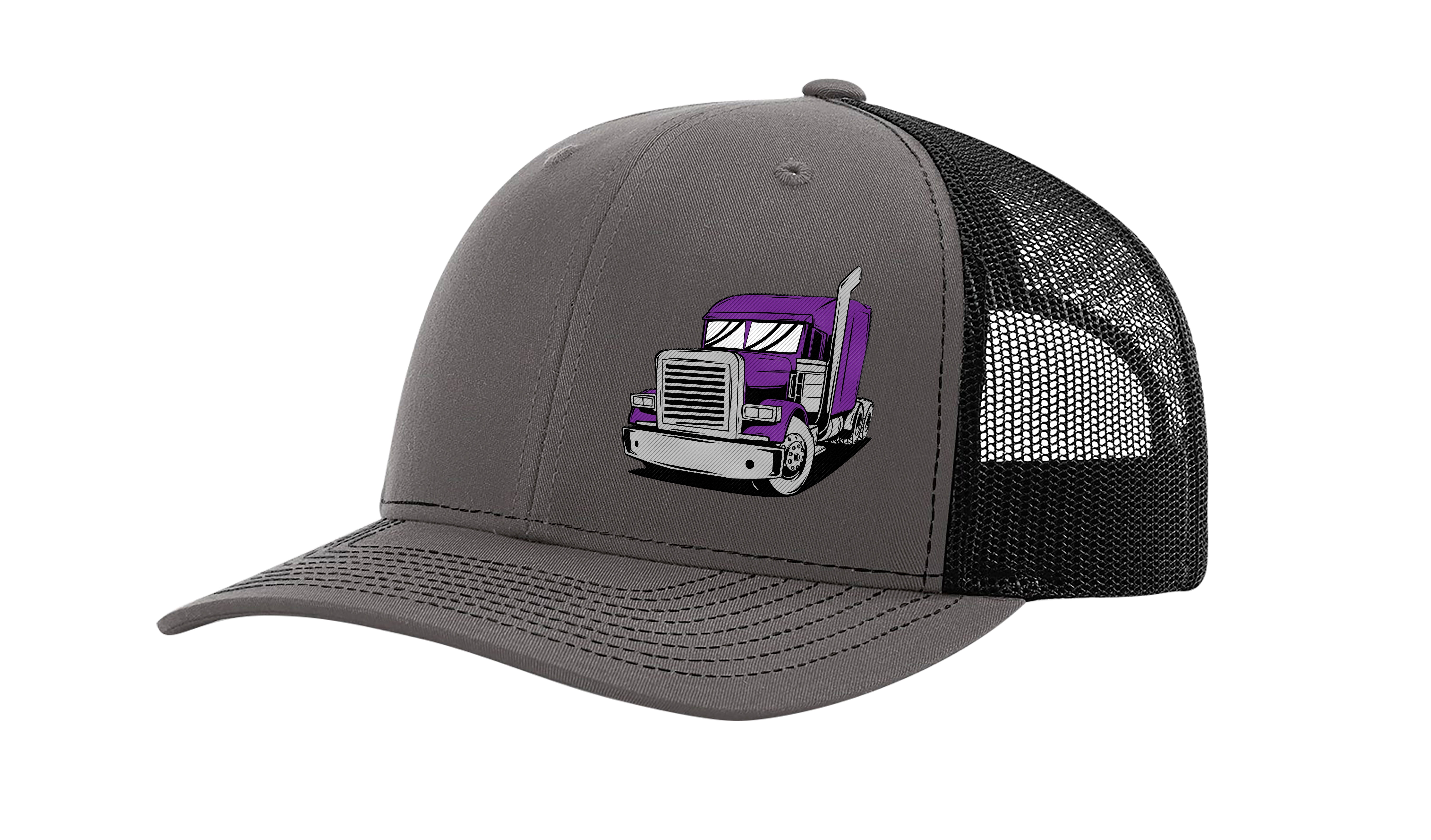 Trenz Shirt Company Embroidered Big Rig Trucker Hat, Purple - Walmart.com