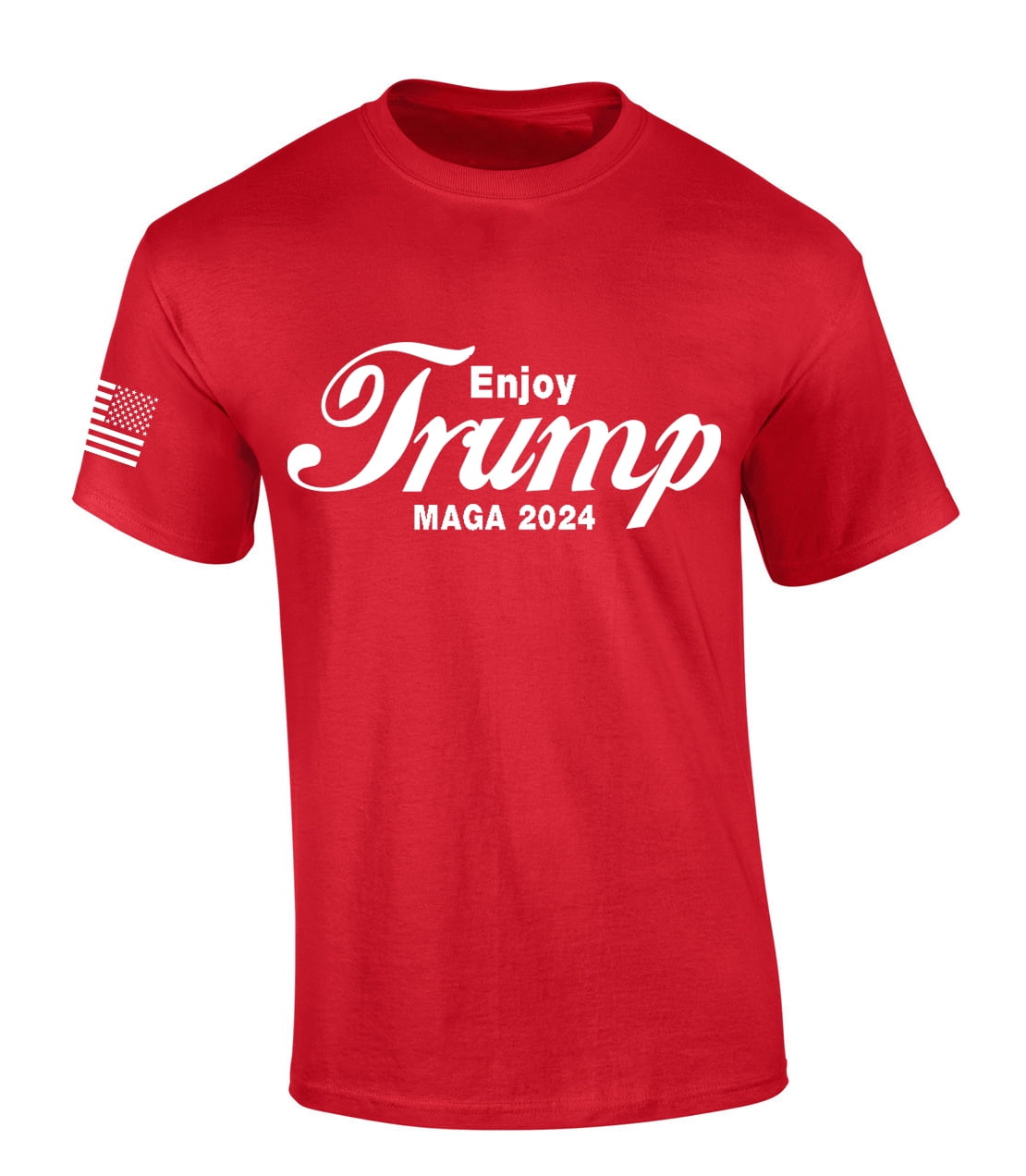 Trenz Shirt Company Enjoy Trump Maga 2024 Short Sleeve Flag Mens ...