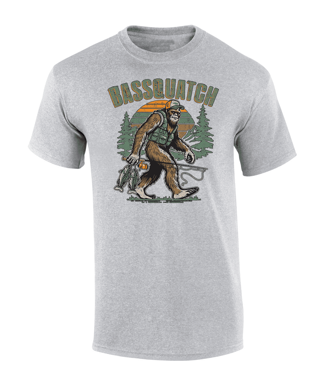 Trenz Shirt Company Fishing Bigfoot Hunting Bassquatch Mens Short ...