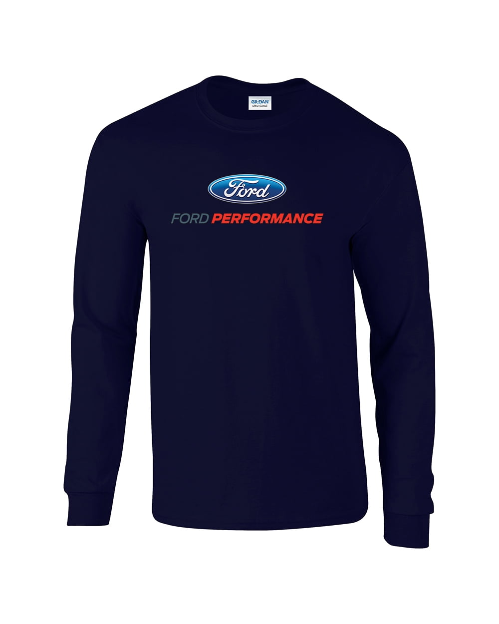 Trenz Shirt Company Ford Performance Long Sleeve Ford Car T-Shirt-Navy ...