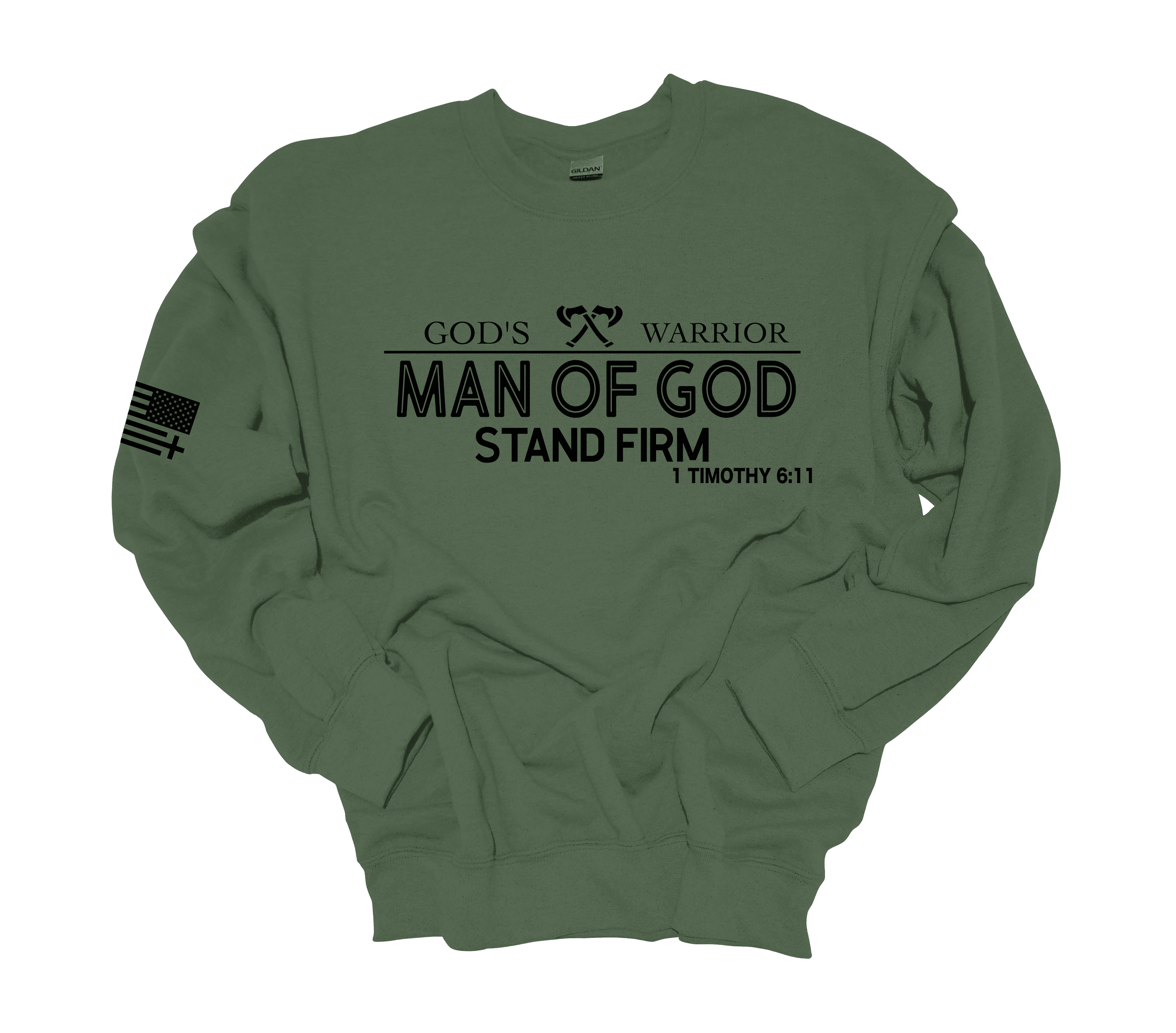 Trenz Shirt Company God's Warrior Man of God Stand Firm Bible Scripture ...