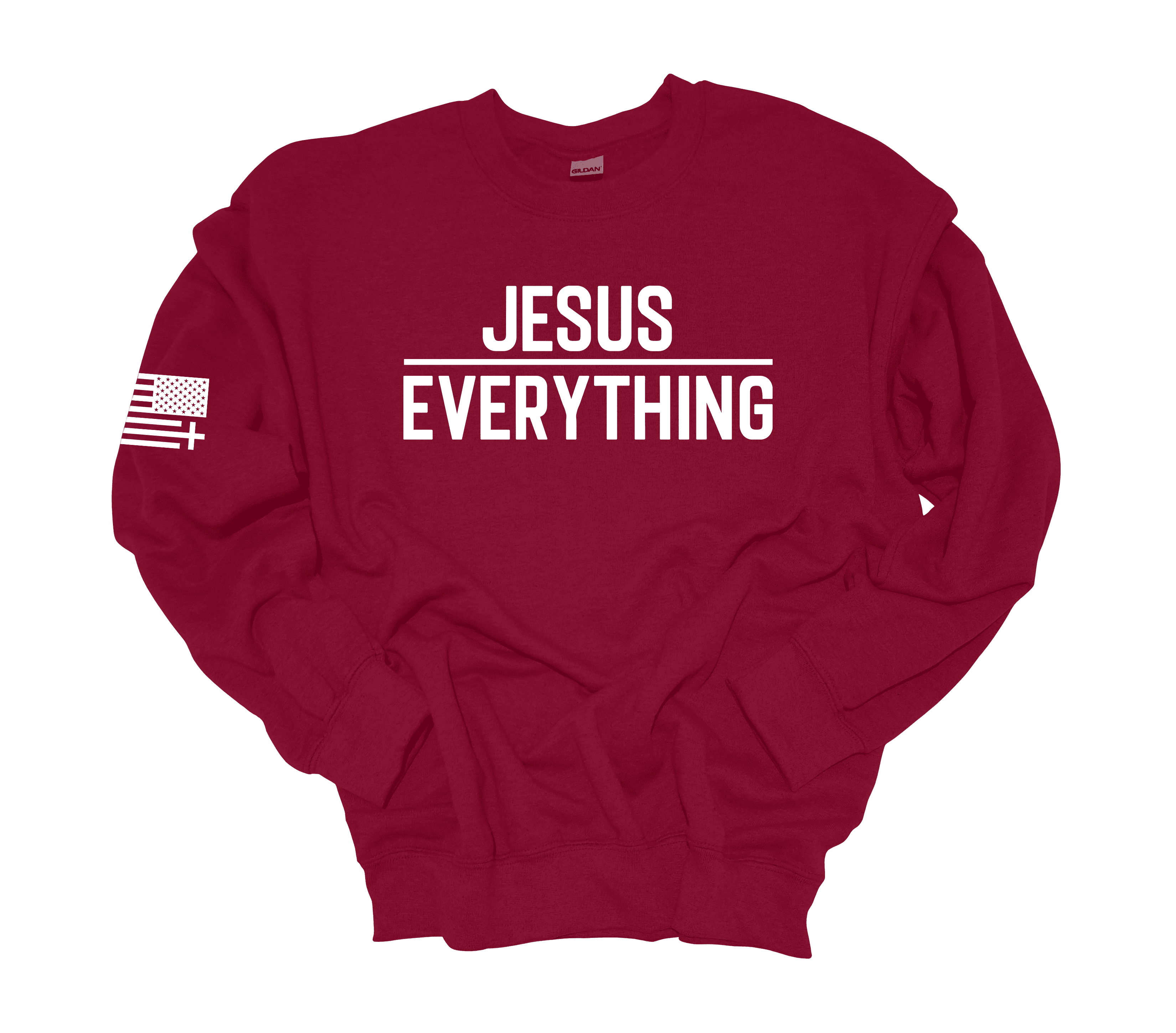 Trenz Shirt Company Jesus Over Everything Bible Scripture Mens ...