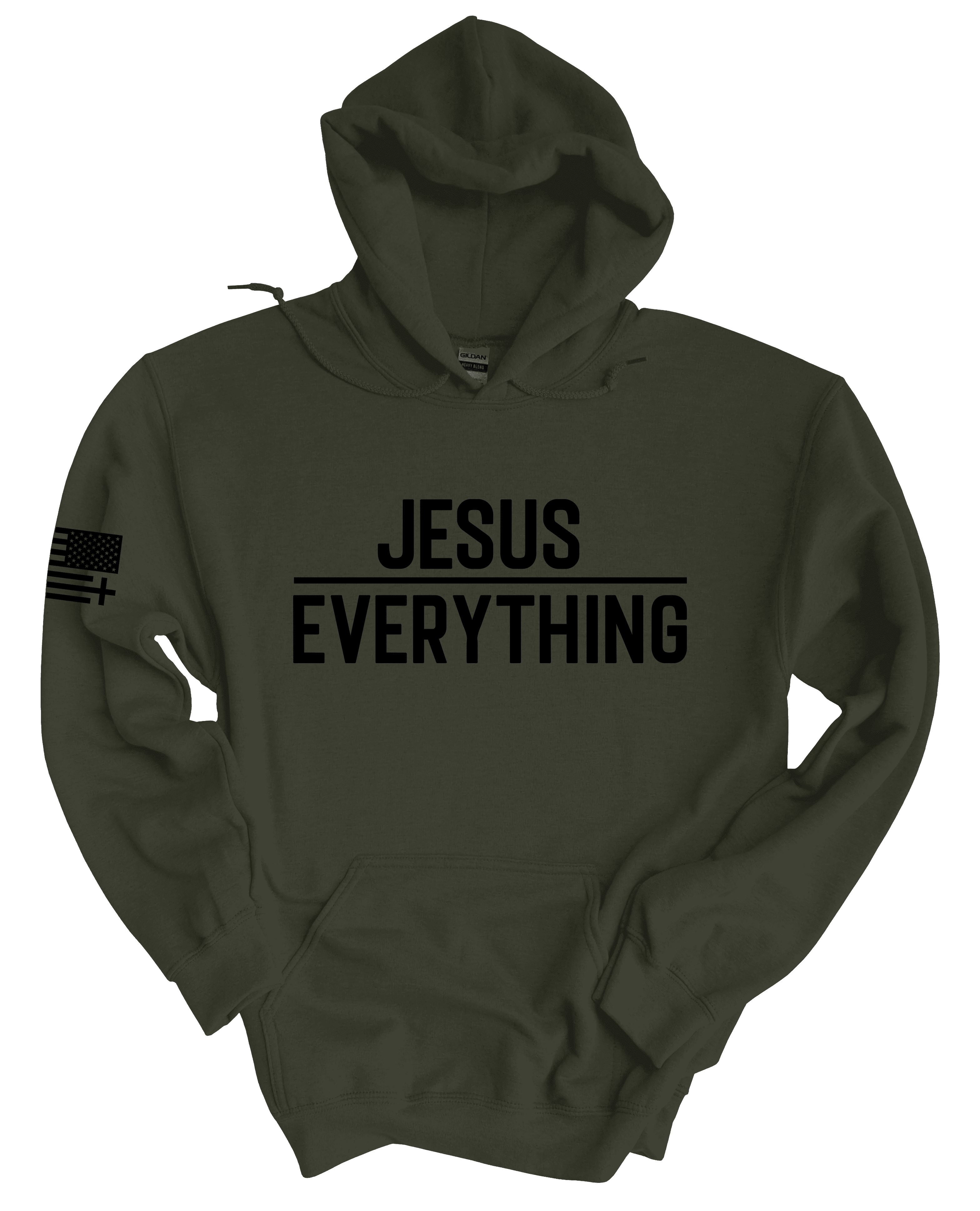 Trenz Shirt Company Jesus Over Everything Bible Scripture Mens ...