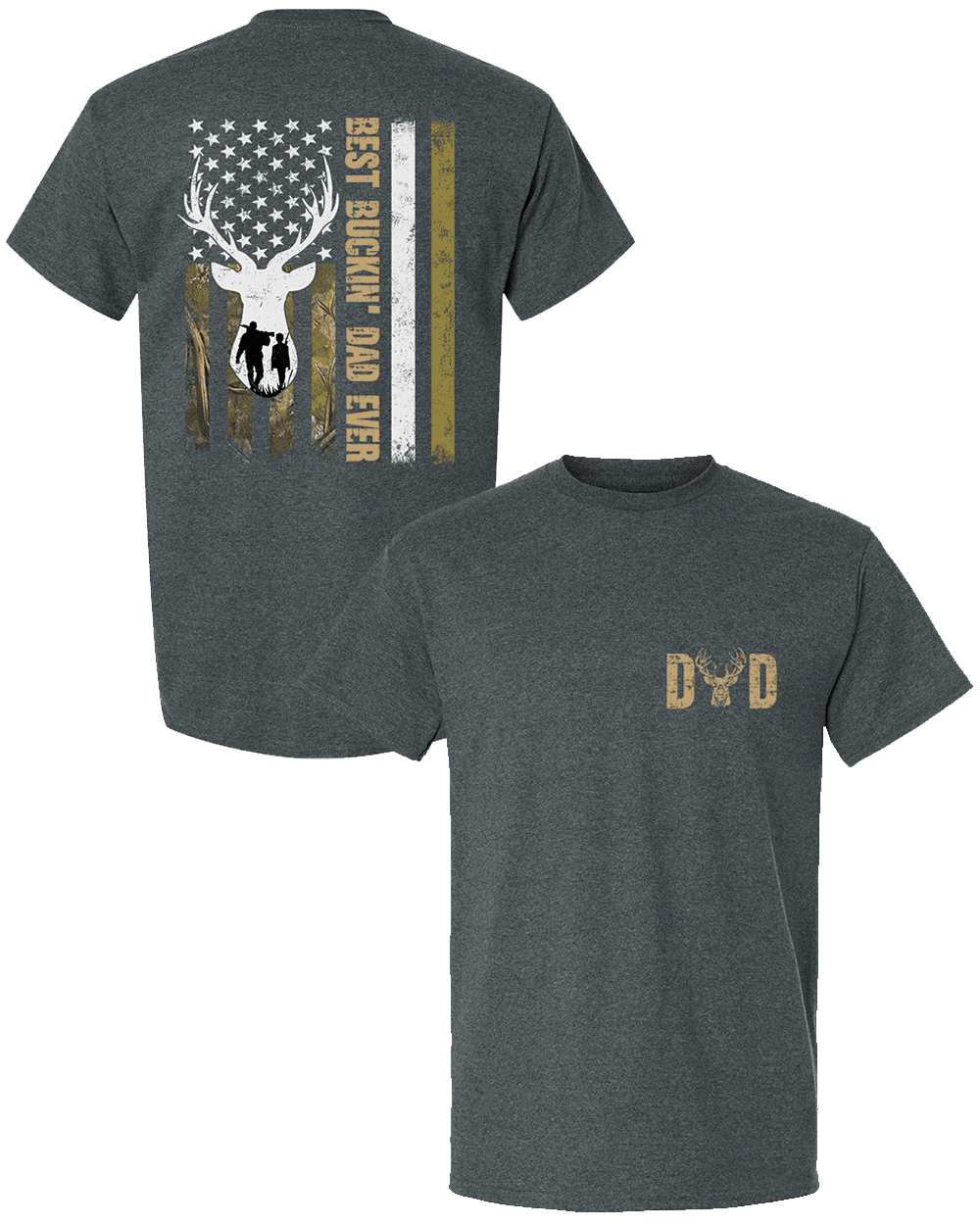 Trenz Shirt Company Men’s Best Buckin’ Dad Ever Shirt – Distressed ...
