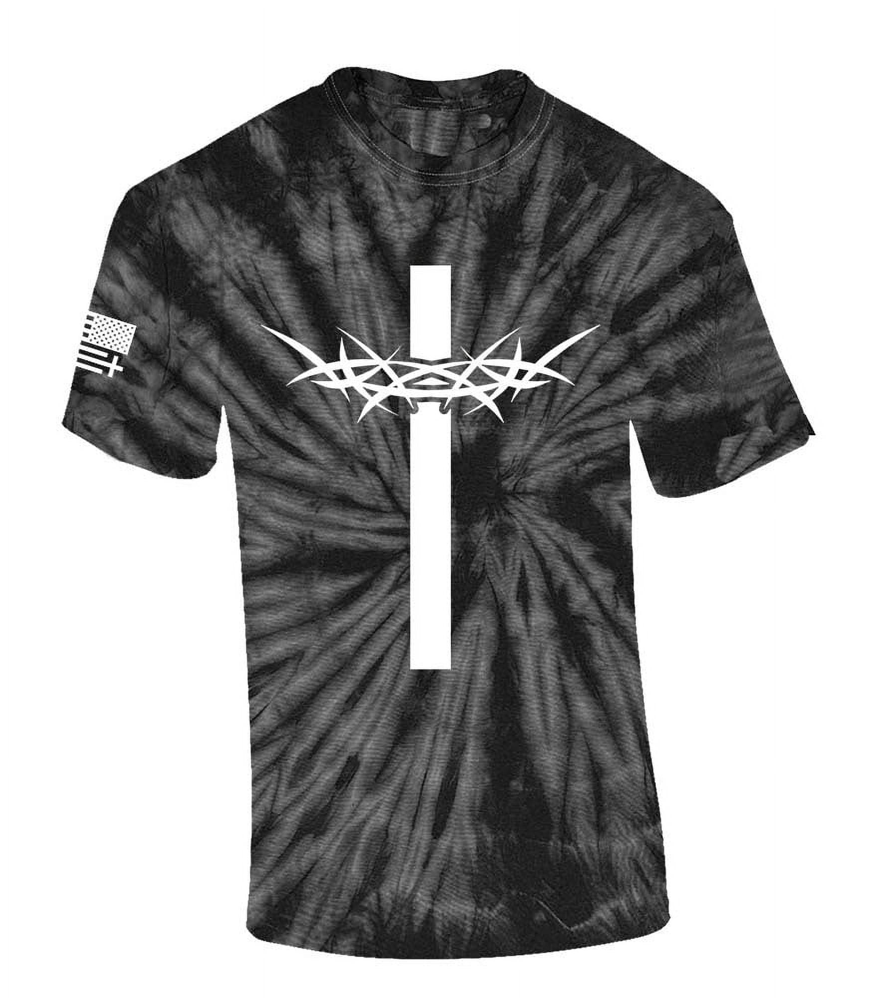 Trenz Shirt Company Mens Christian Tshirt Cross With Crown of Thorns ...