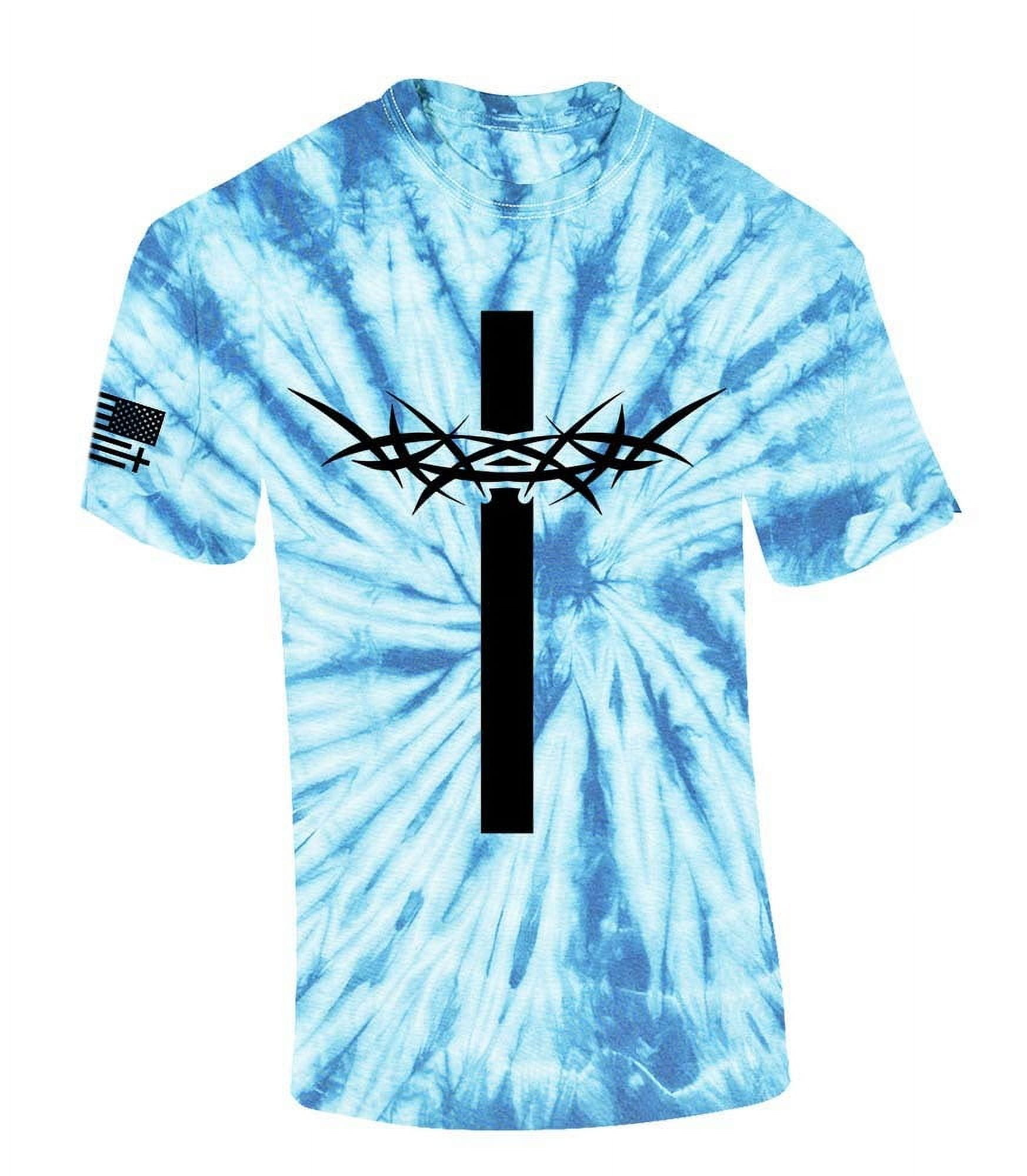 Trenz Shirt Company Mens Christian Tshirt Cross With Crown of Thorns ...