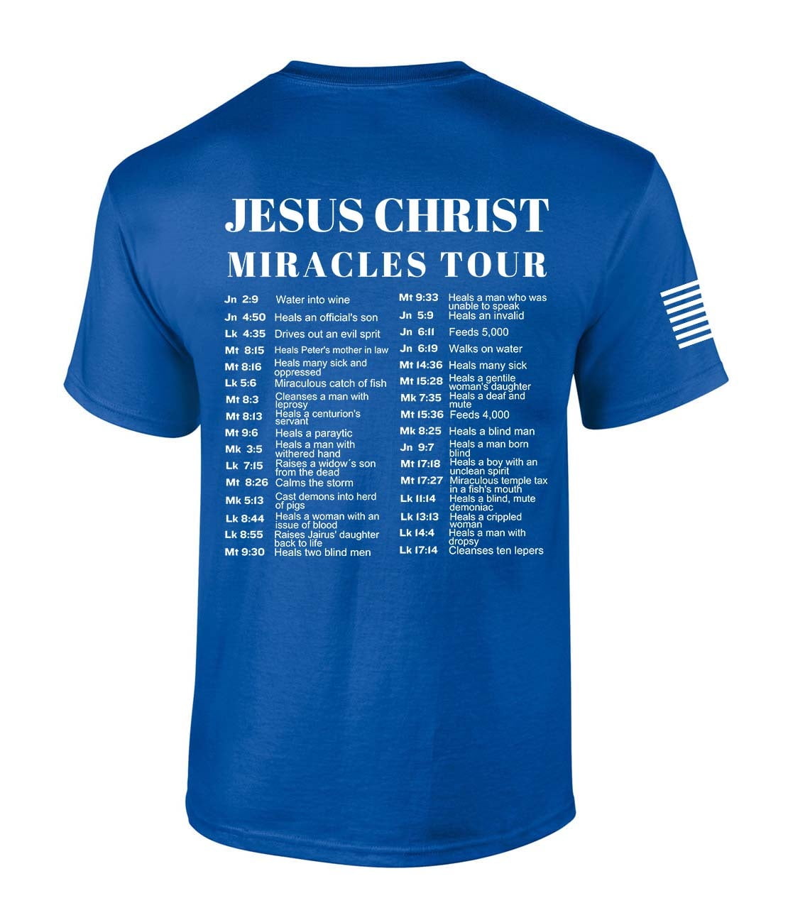 Trenz Shirt Company Mens Christian Tshirt Jesus Miracles World Tour ...