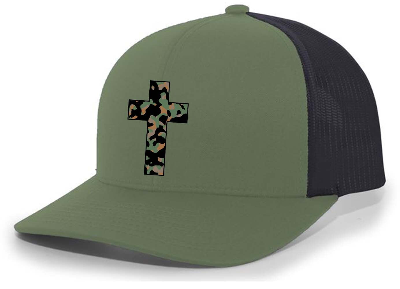 Trenz Shirt Company Mens Cross Hat Christian Camo Cross Mesh Back ...