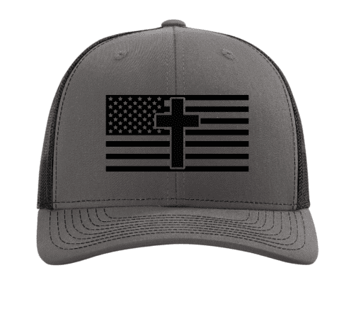 Trenz Shirt Company Mens Embroidered Distressed American Flag Cross ...