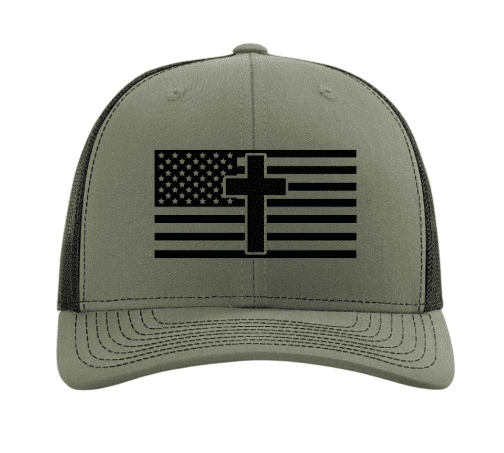 Trenz Shirt Company Mens Embroidered Distressed American Flag Cross ...