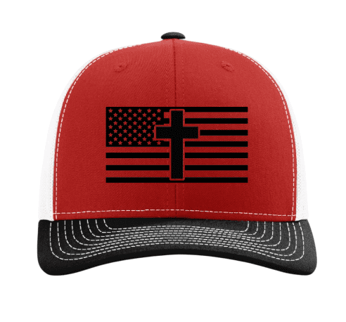 Trenz Shirt Company Mens Embroidered Distressed American Flag Cross ...