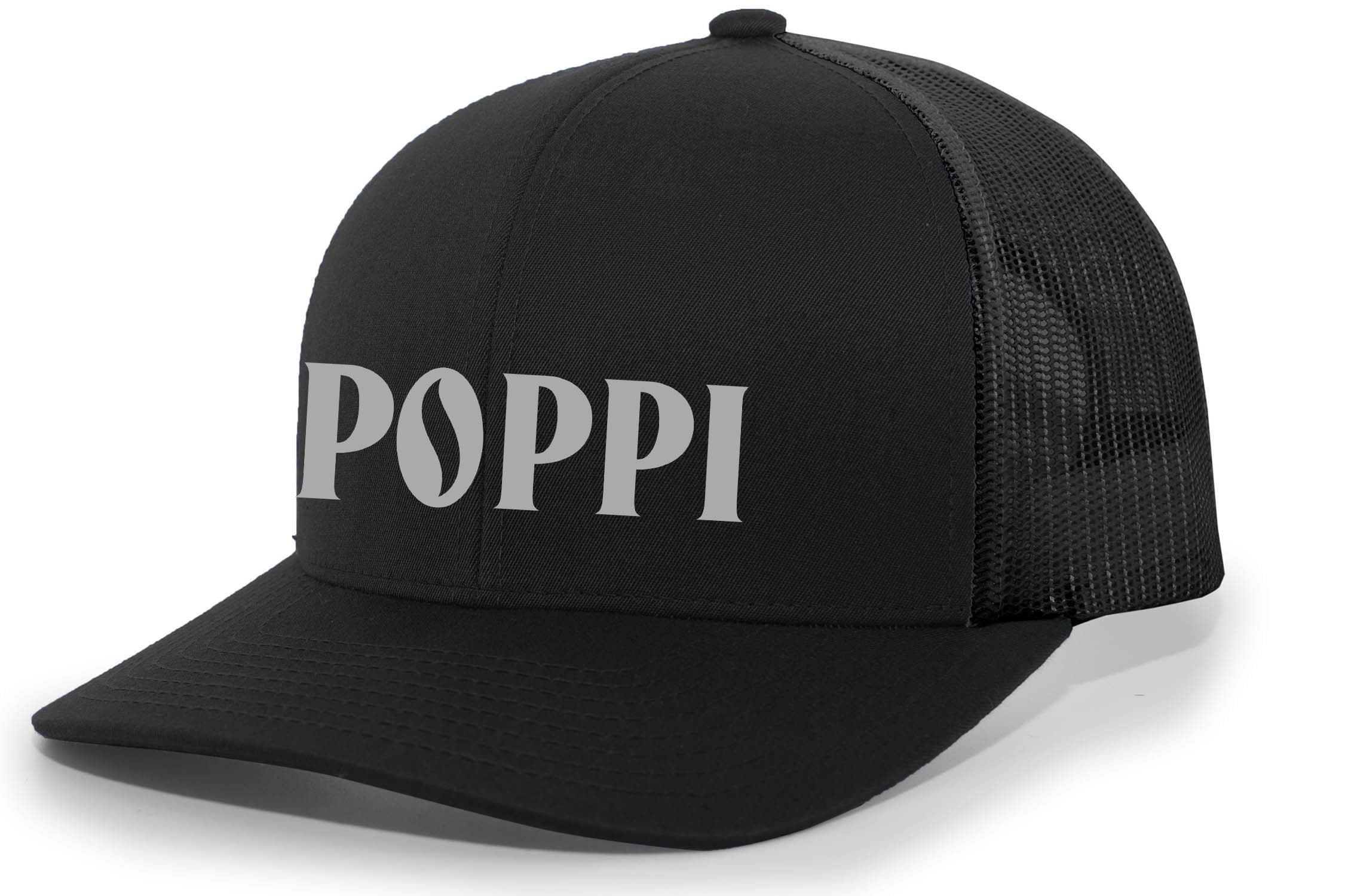 Trenz Shirt Company Mens Fathers Day Poppi Trucker Hat-Black/Black ...