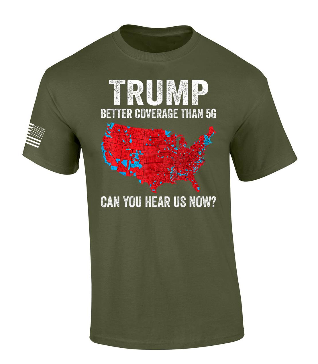 Trenz Shirt Company Mens Funny Trump Better Than 5G Coverage USA Short ...