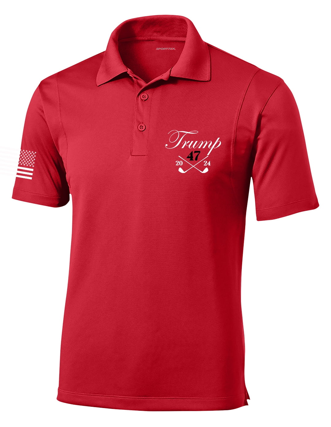 Trenz Shirt Company Mens Trump 2024 Golf Clubs Embroidered Golf Polo ...