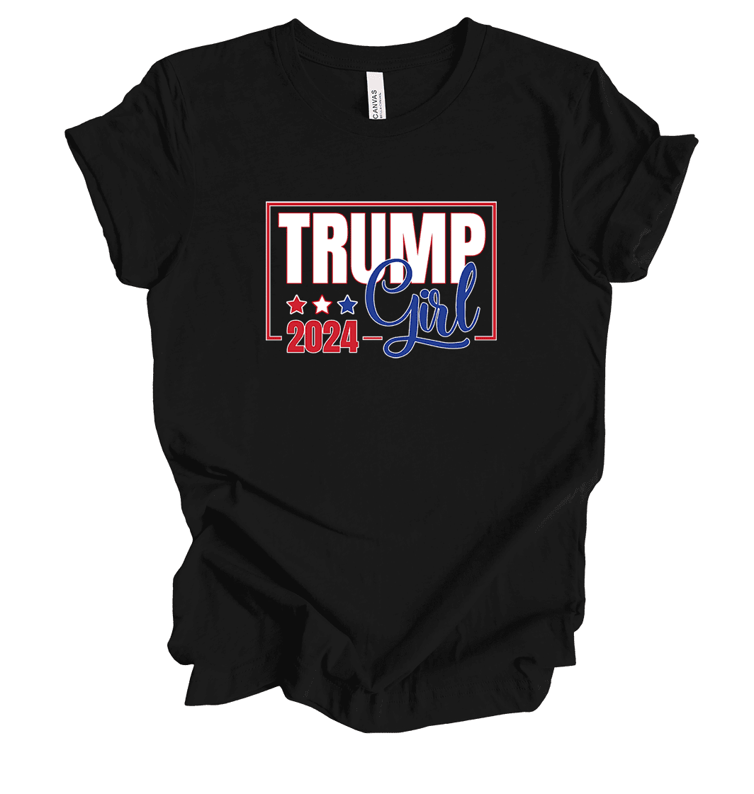 Trenz Shirt Company Patriotic Trump Girl 2024 Short Sleeve Womens ...