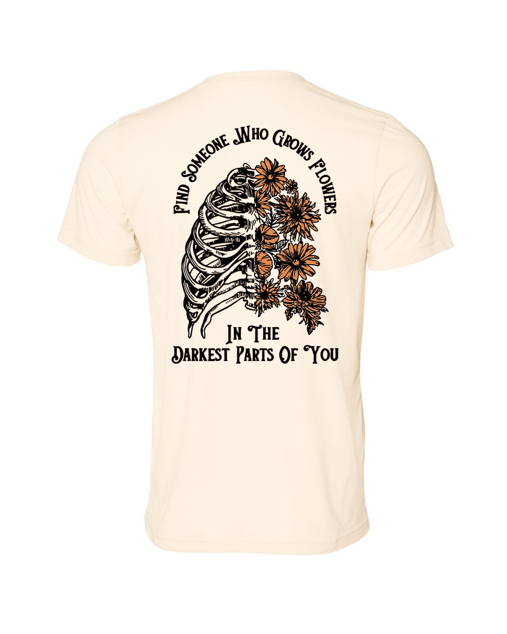 Trenz Shirt Company Rib Cage with Flowers Country Singer Inspired Short ...