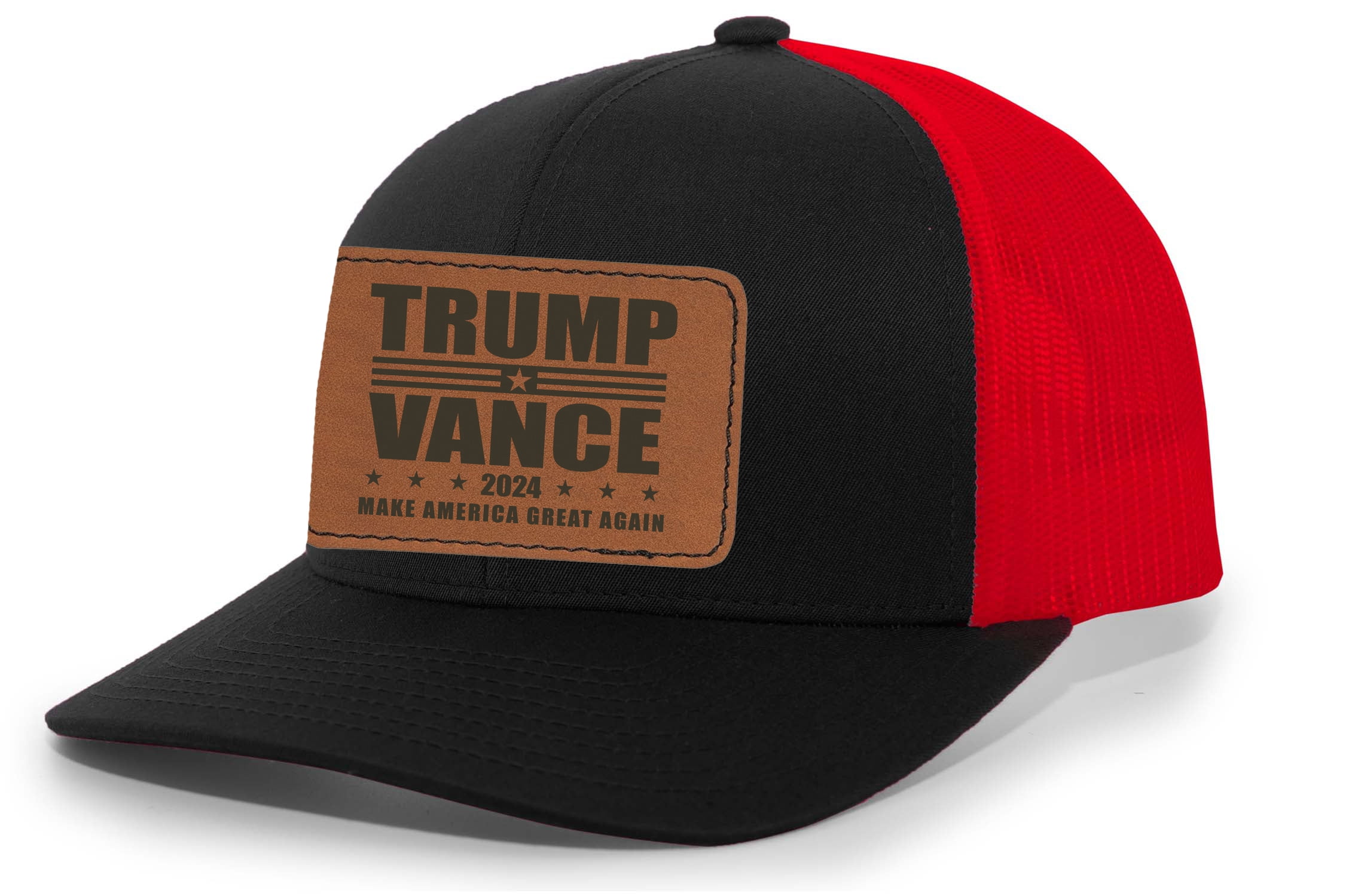 Trenz Shirt Company Trump Vance 2024 Make America Great Again Leather ...