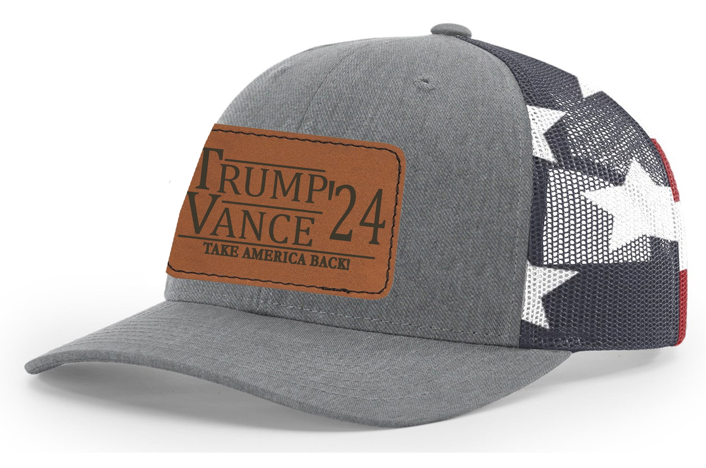 Trenz Shirt Company Trump Vance 2024 Take America Back Leather Patch ...
