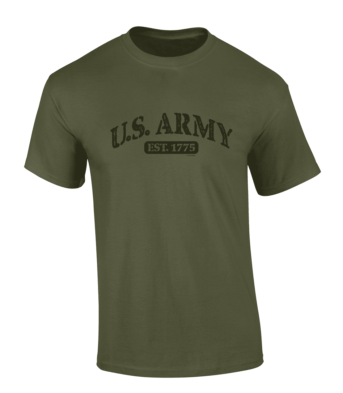 Trenz Shirt Company United States Army EST. 1775 Black Lettering Short ...