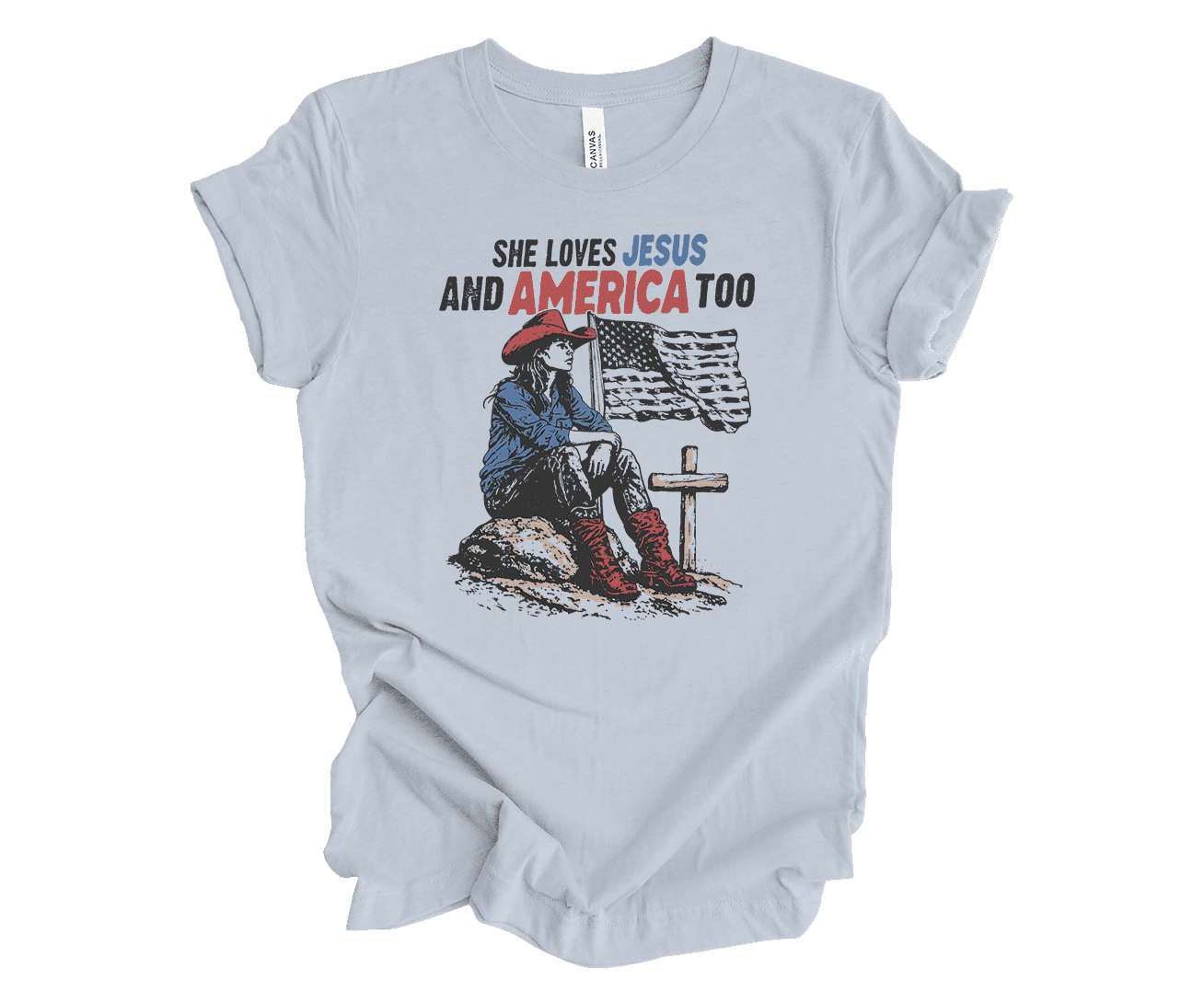 Trenz Shirt Company Women's Christian Patriotic Shirts - She Loves ...