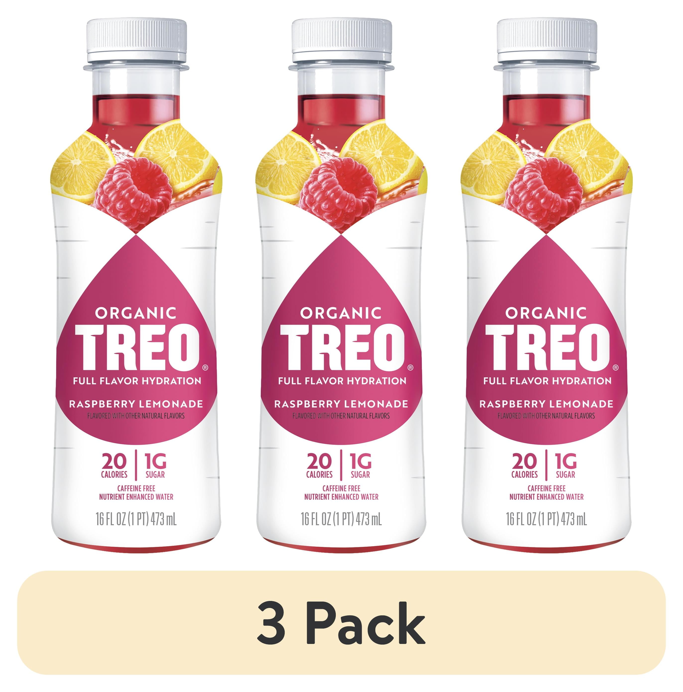 (3 pack) Treo Raspberry Lemonade Flavored-Infused Bottled Birch Water ...