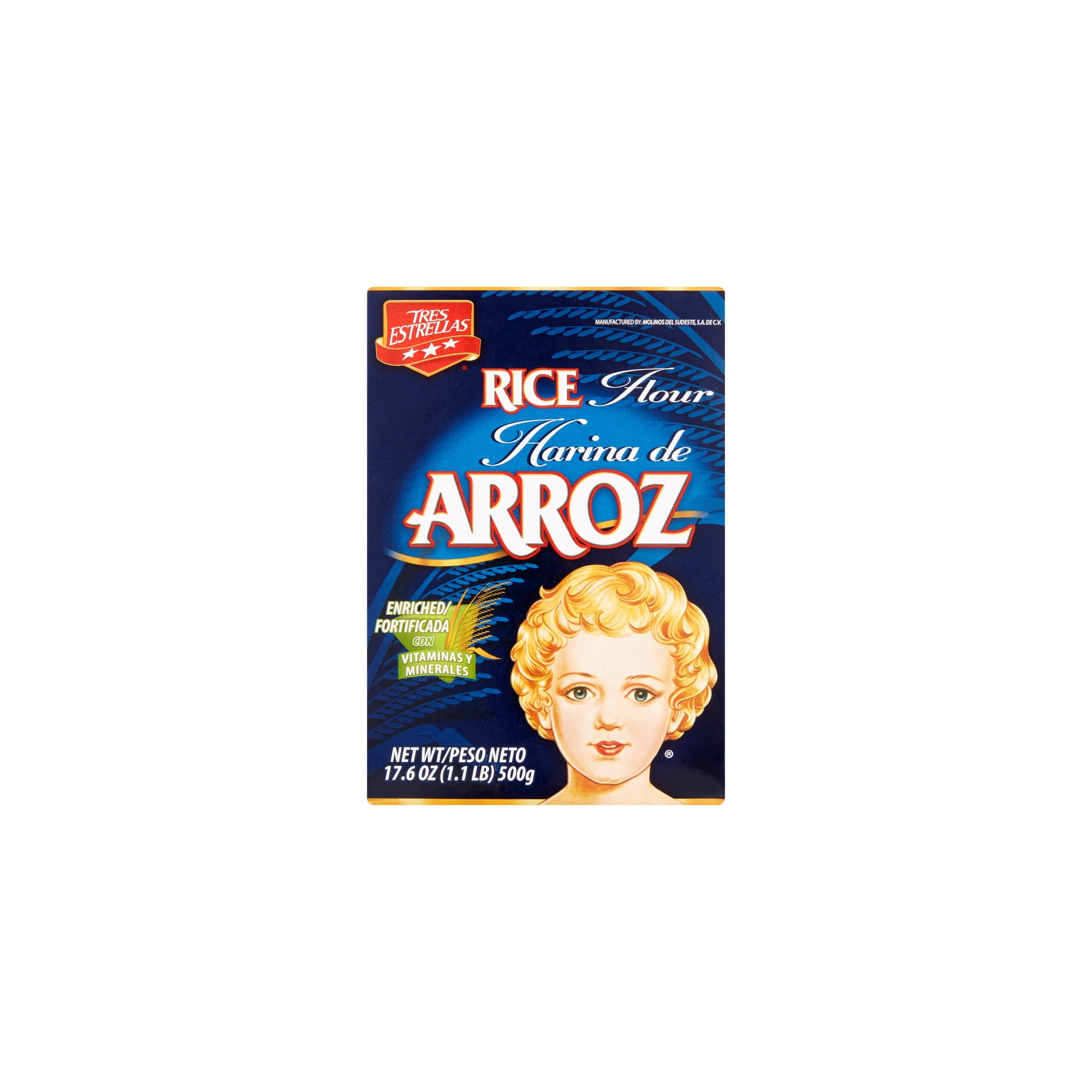 Tres Estrellas Rice Flour 17.6 oz (Pack of 12) - Walmart.com