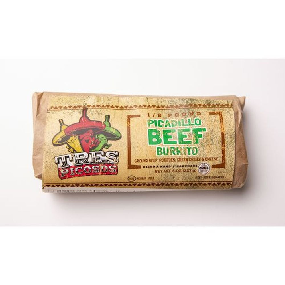 Tres Picosos Picadillo Beef Burrito, Green Chiles, Ground Beef, Potato ...