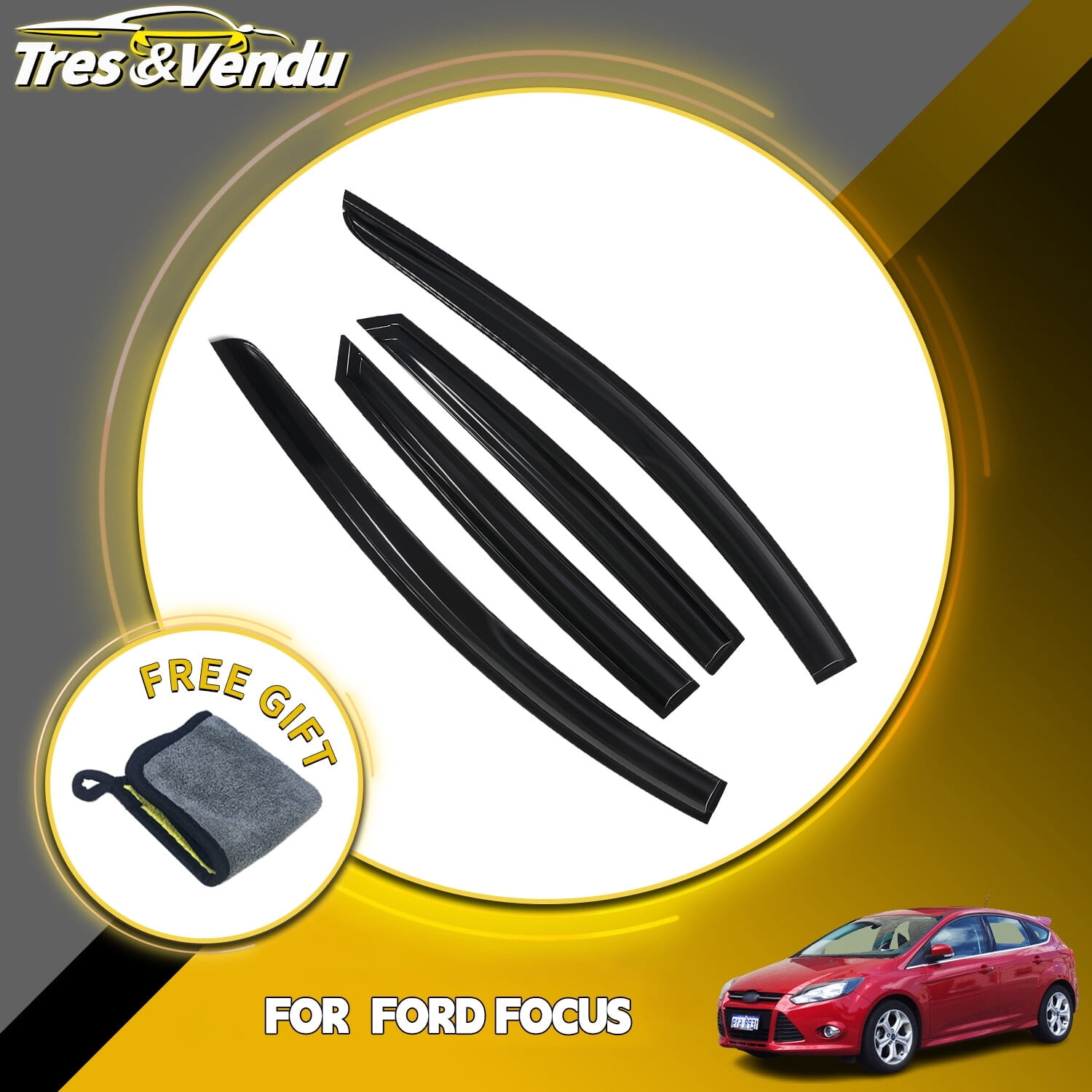 Tres&Vendu For Ford Focus Sedan & Hatchback 2012-2018 Mugen Style ...