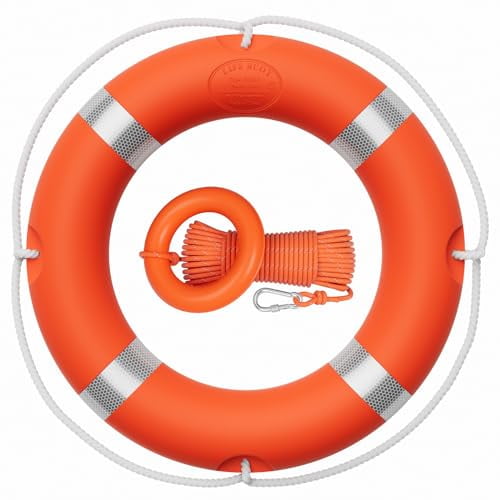 Tresbro 23"/28" Boat Safety Throw Ring with Water Floating Lifesaving ...