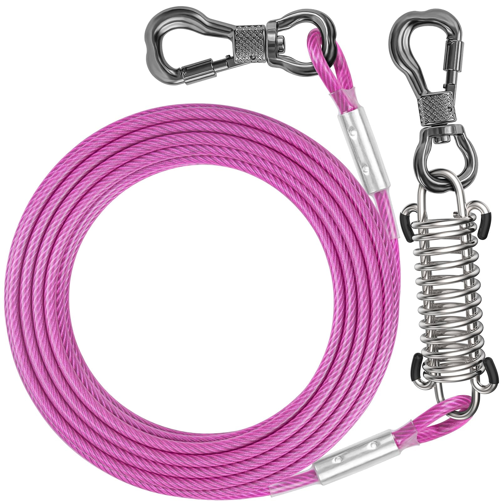 Tresbro Dog Tie Out Cable 50FT, FST1 Heavy Duty Runner Cable with ...