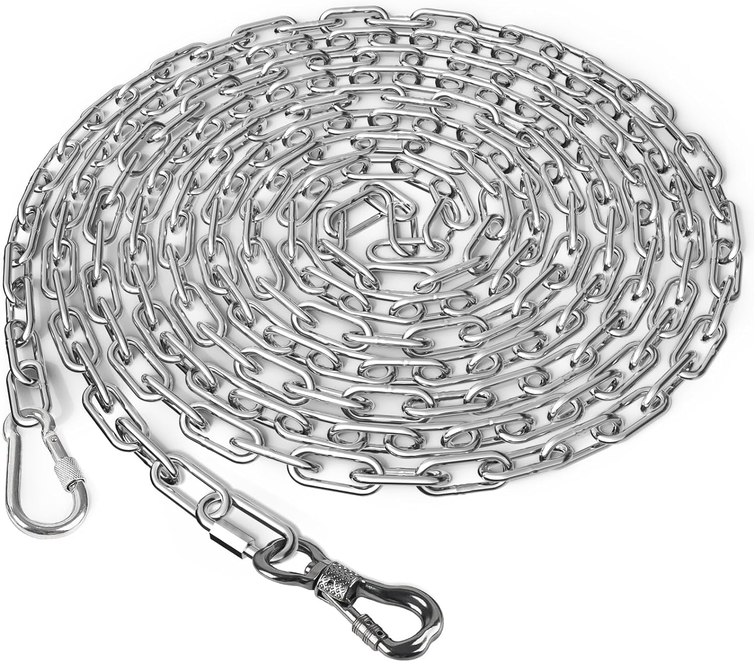 Tresbro Heavy Duty Dog Chains for Outside, 15FT Stainless Steel Tie Out ...