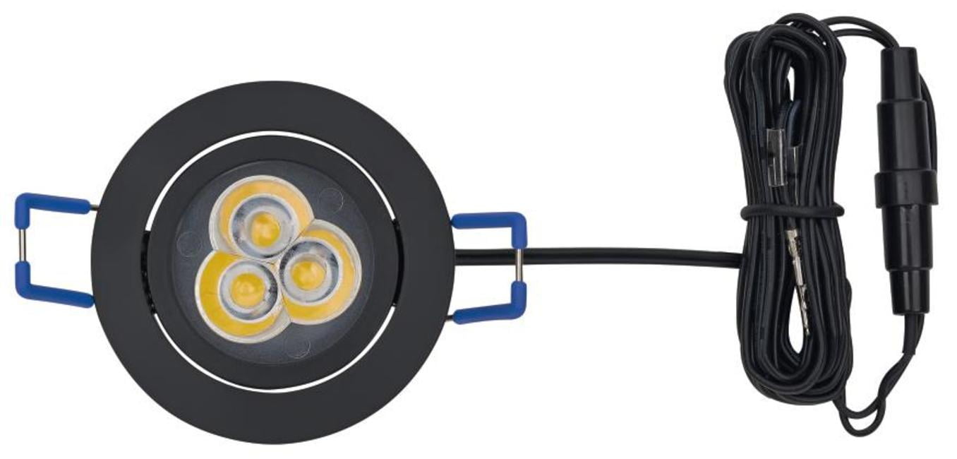 Tresco L-Led-3Dsp-C-1 12Vdc 3W Pockit Spot Led Light - Black - Walmart.com