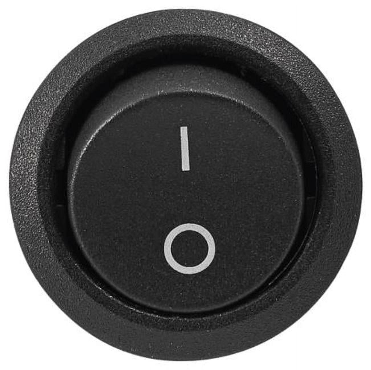 Tresco L-Rdsw-1M-1 12/24Vdc Round Rocker Switch - Black - Walmart.com