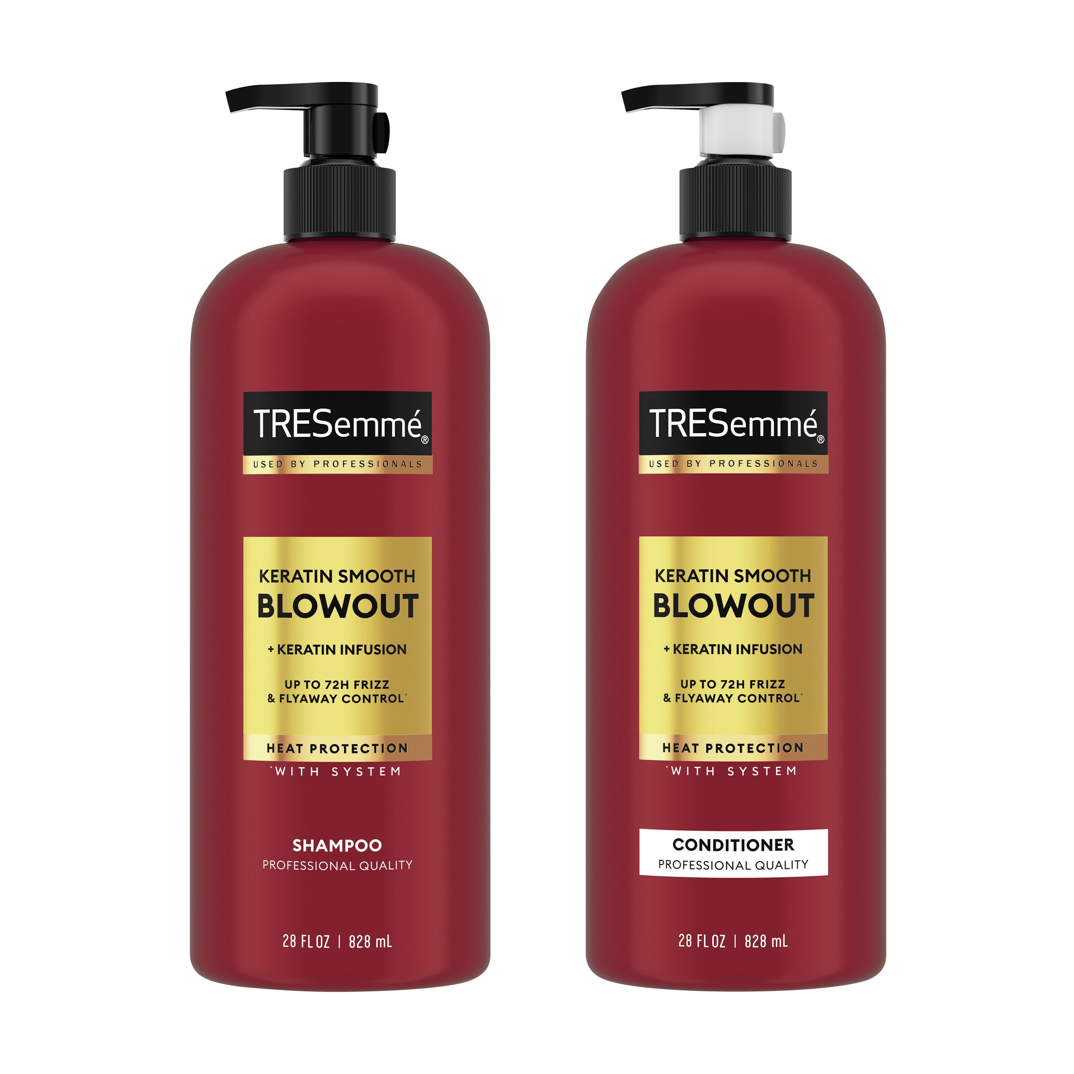 Tresemme Shampoo & Conditioner Keratin Smooth, 28 oz 2 Count - Walmart.com