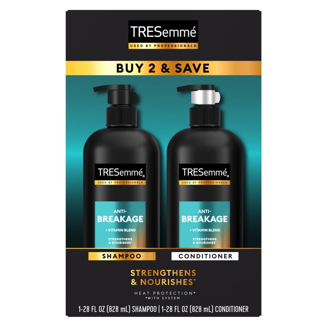 Tresemme Anti-Breakage Shampoo & Conditioner, 28 oz 2 Count, for Weak ...