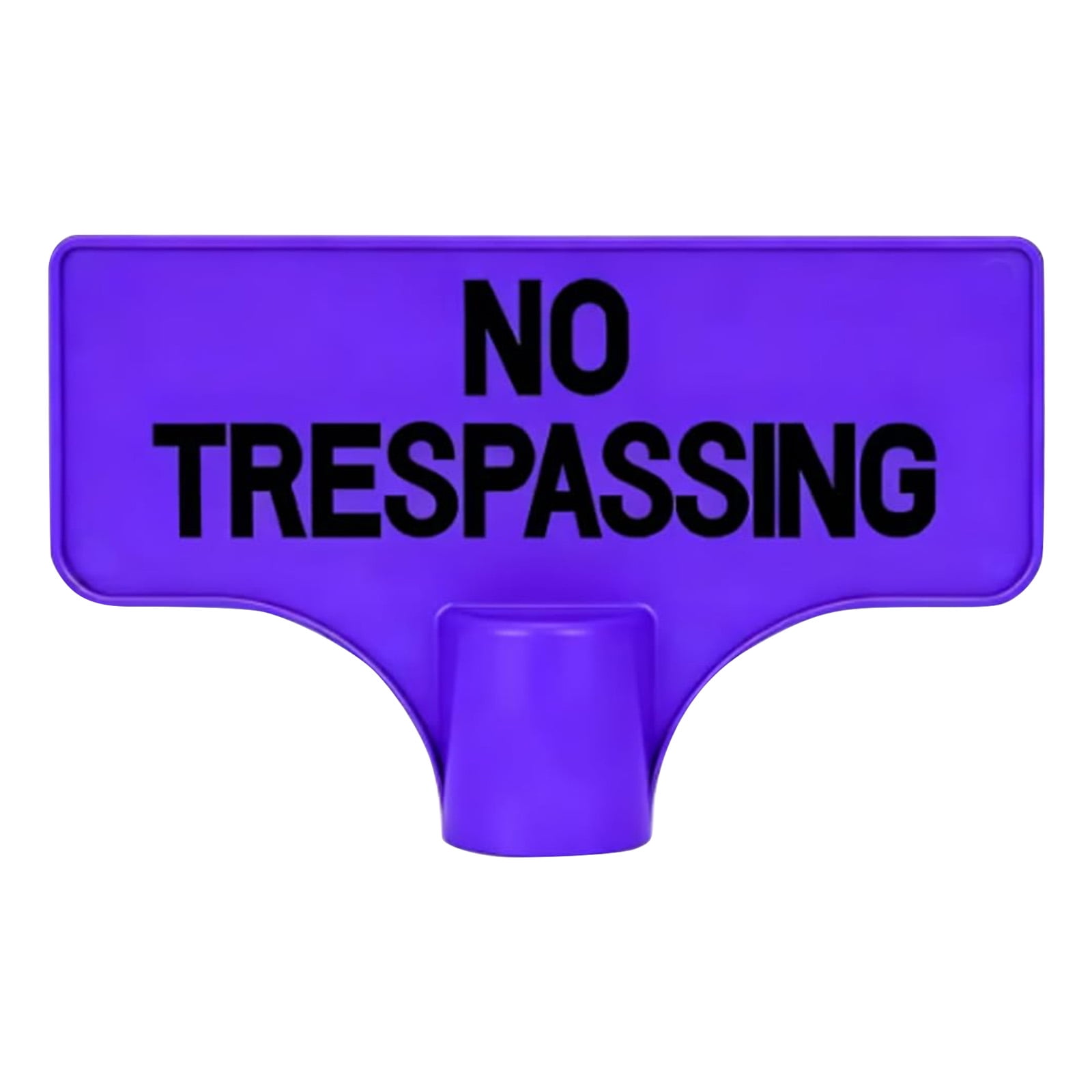 No Trespassing, High Visibility Sign, Purple Shatterproof T-Post ...