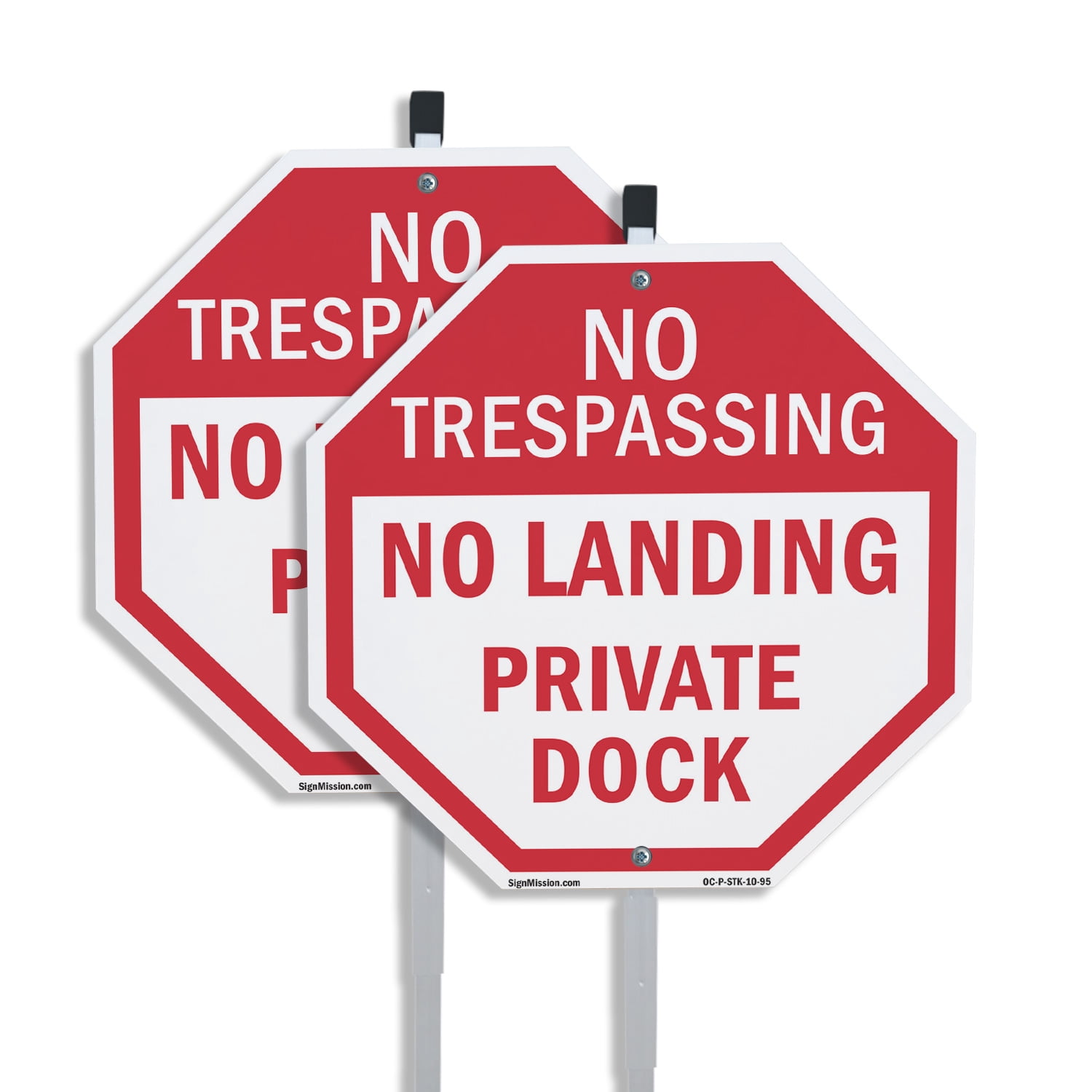 No Trespassing No Landing Private Dock (2 Pack) 10 inch X 10 inch ...