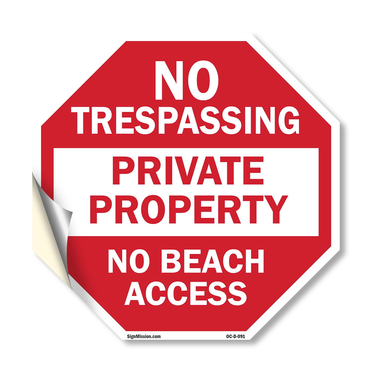 No Trespassing Private Property No Beach Access 18 inch X 18 inch ...