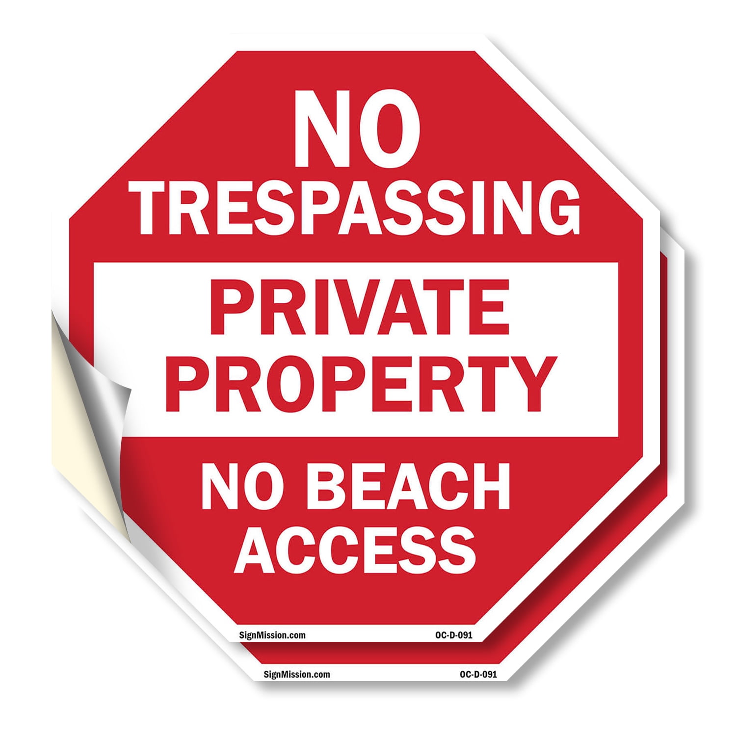 No Trespassing Private Property No Beach Access (2 Pack) 10 inch X 10 ...