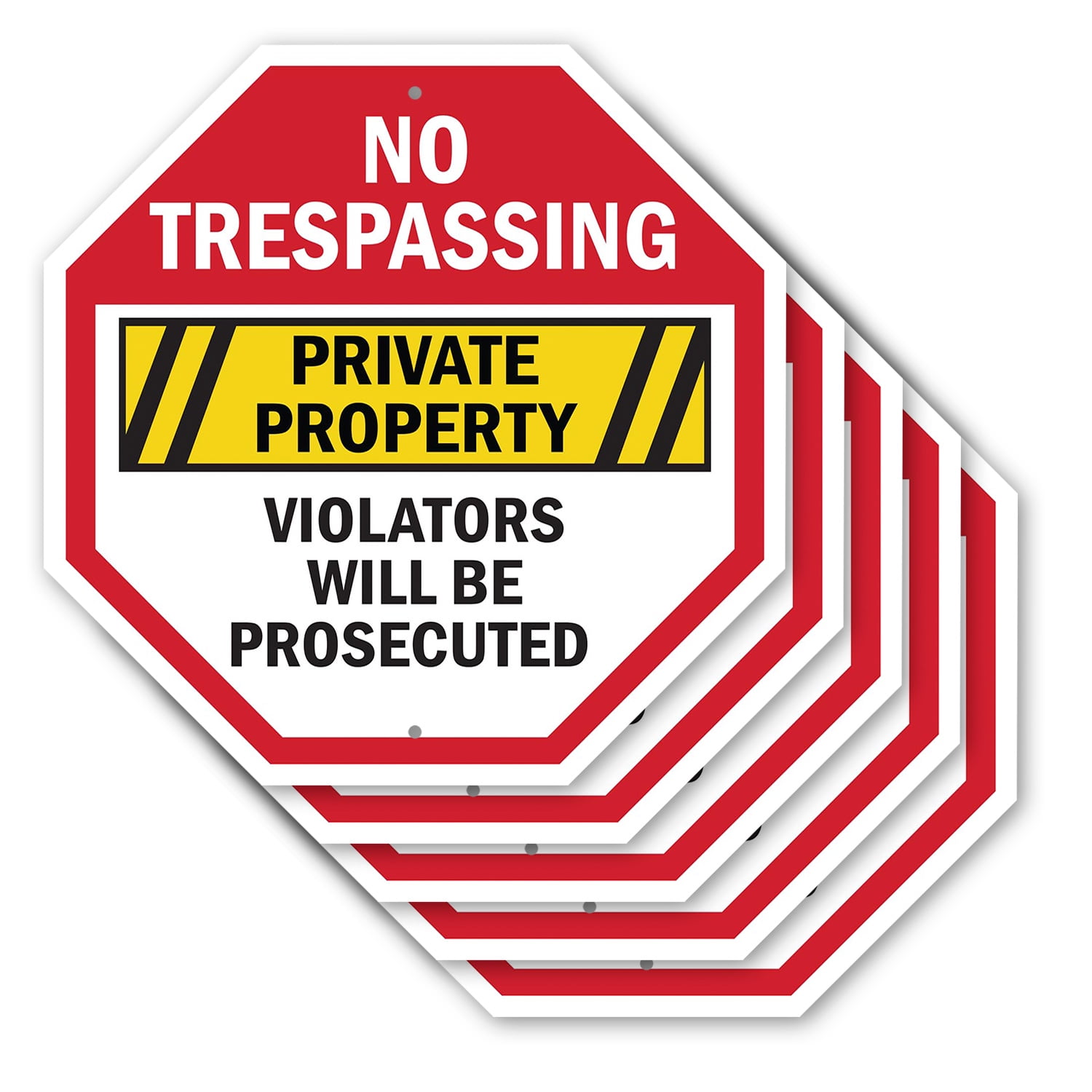 No Trespassing Private Property Violators Will Be Prosecuted (5 Pack ...