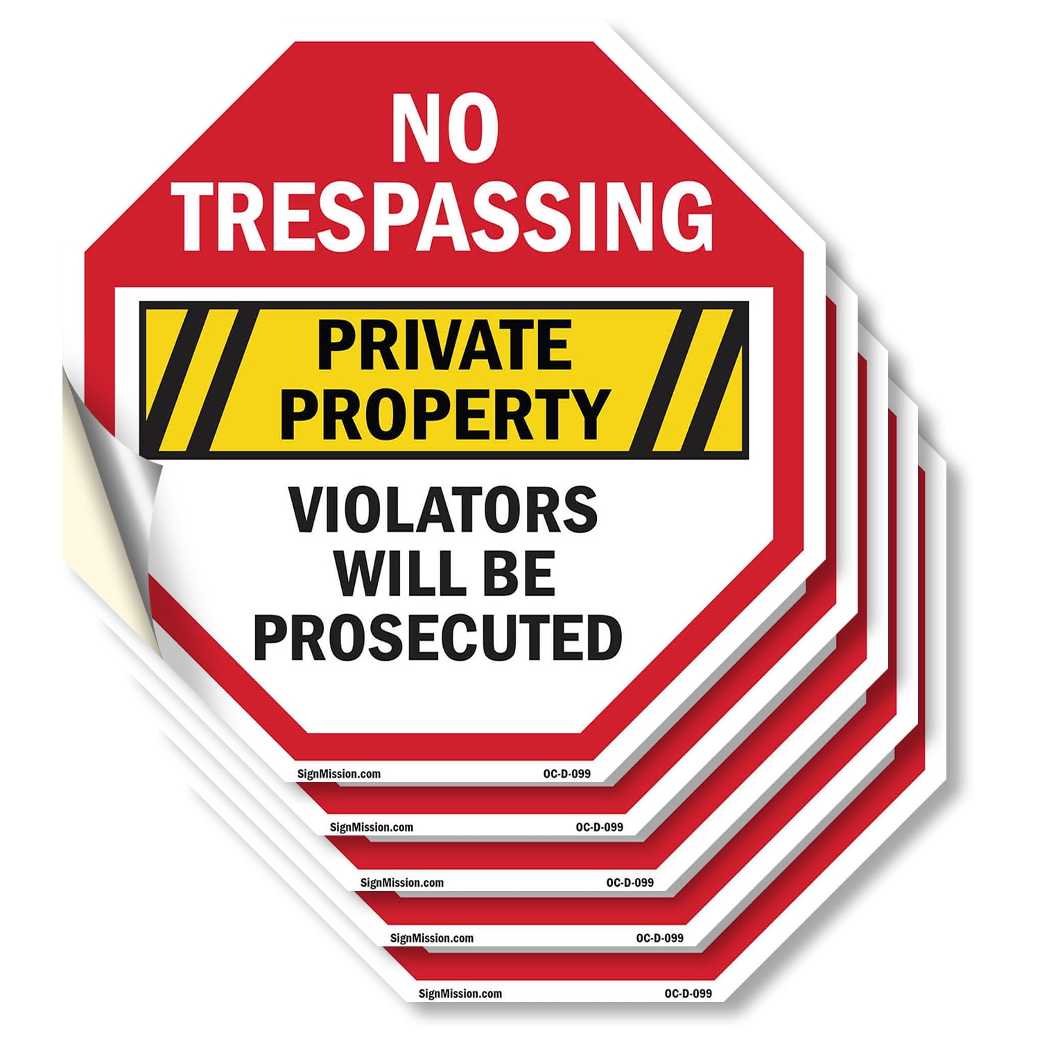 No Trespassing Private Property Violators Will Be Prosecuted (5 Pack) 4 ...
