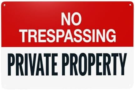No Trespassing Private Property Warning Sign, Private Property Security ...