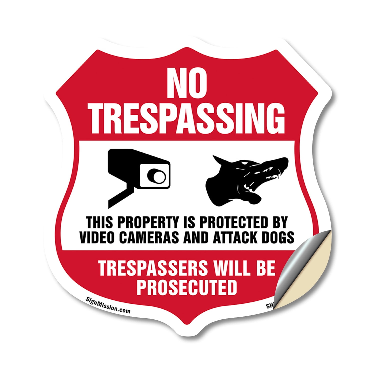 No Trespassing This Property Is Protected By Video Cameras And Attack ...