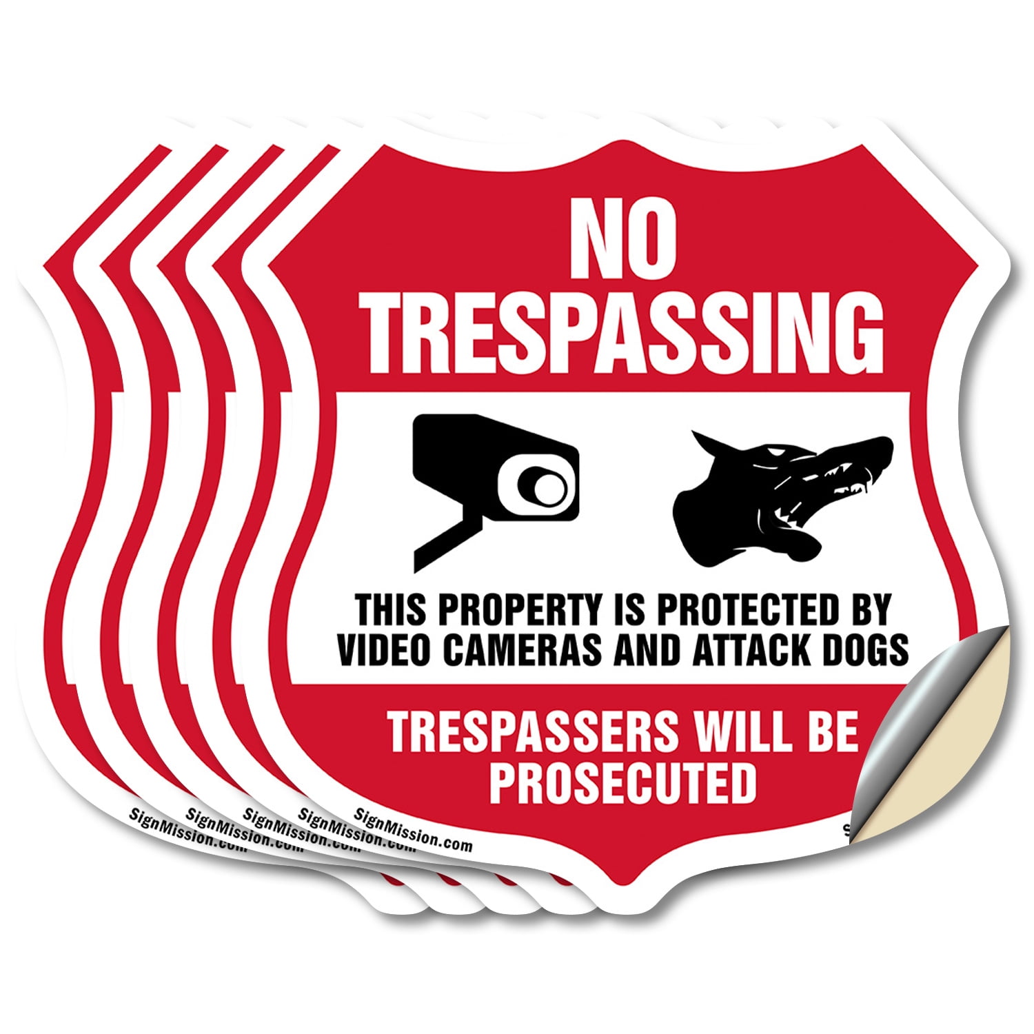 No Trespassing This Property Is Protected By Video Cameras And Attack ...