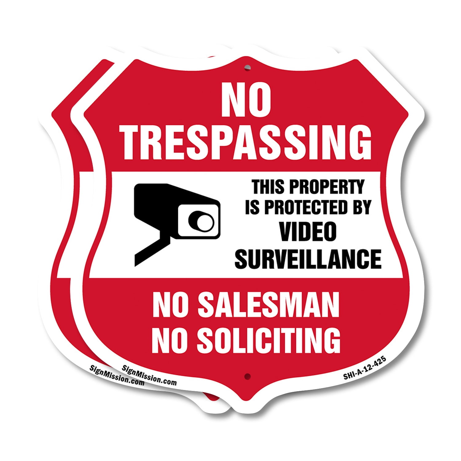 No Trespassing Sign This Property Is Protected By Video Surveillance No ...