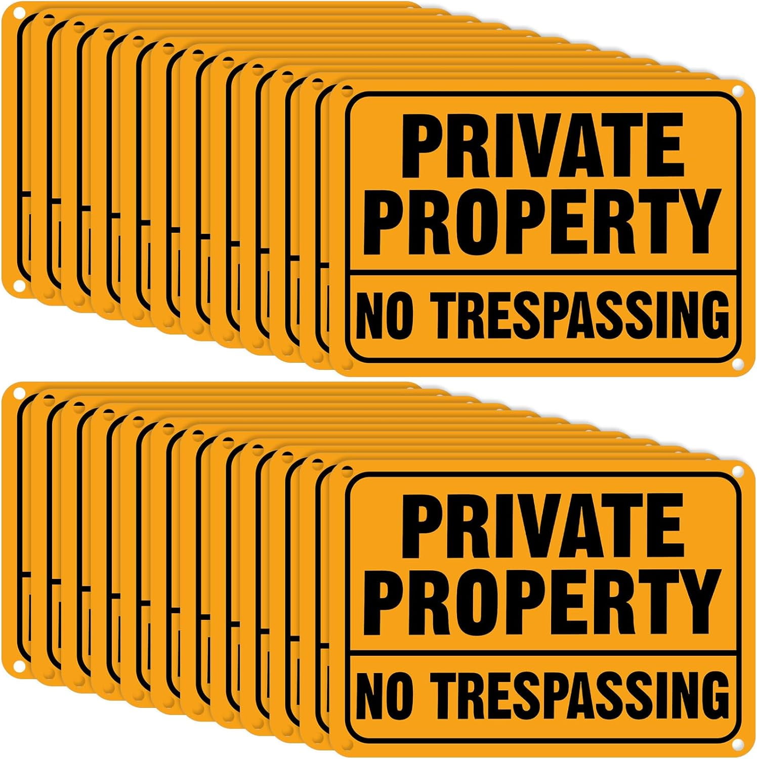 No Trespassing Signs Private Property Metal Reflective Aluminum No ...